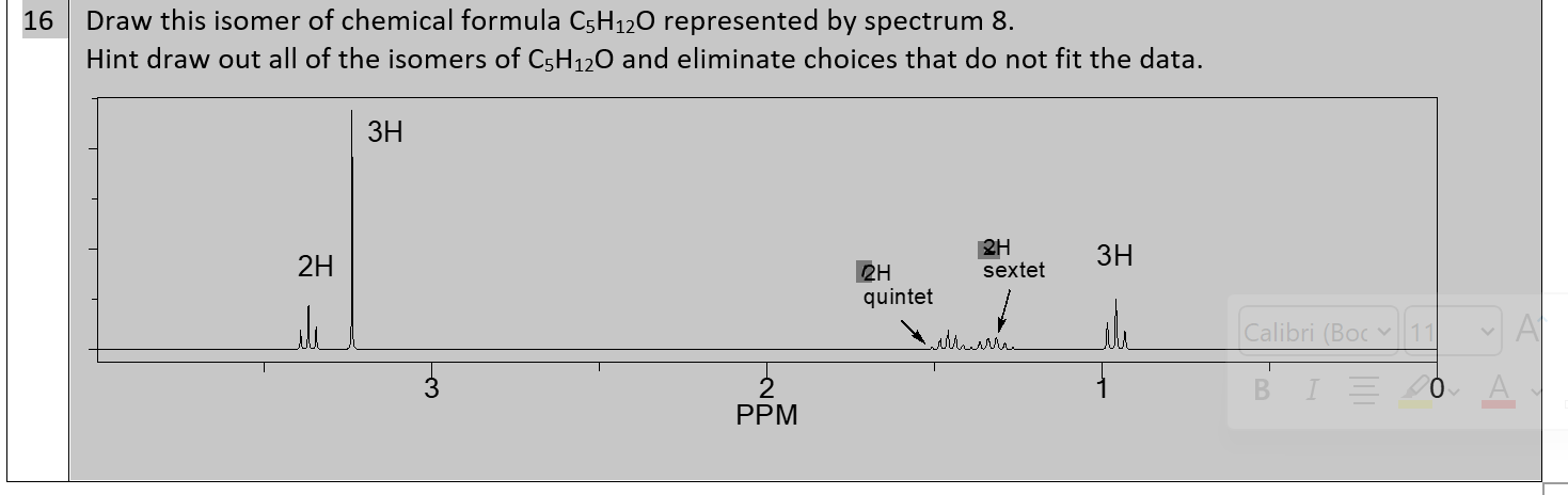 Solved Draw this isomer of chemical formula C5H12O | Chegg.com