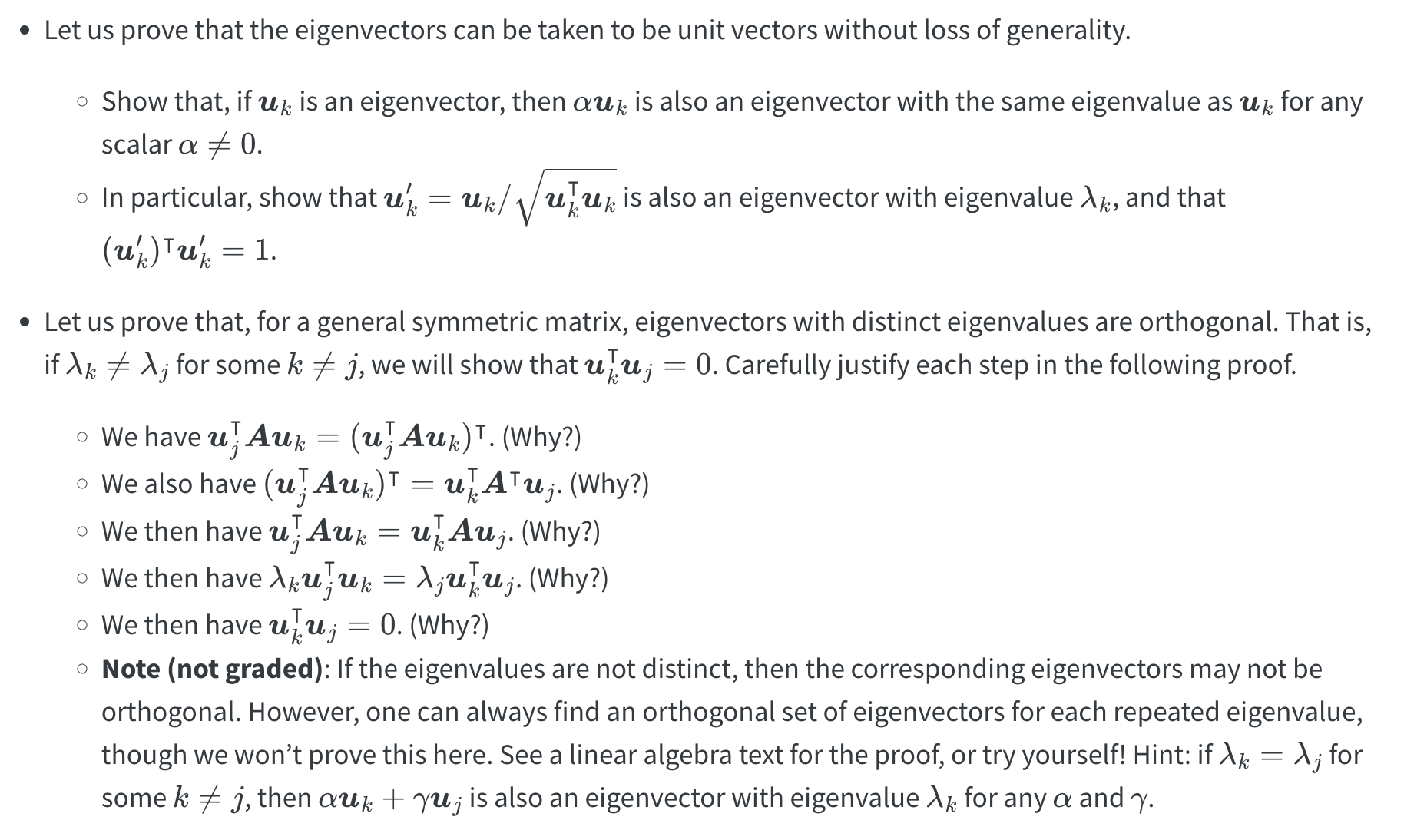 Solved Let us prove that the eigenvectors can be taken to be | Chegg.com