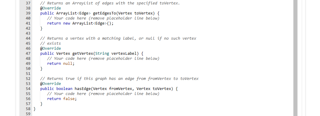 Solved Step 1: Inspect Vertex.java, Edge.java, and | Chegg.com