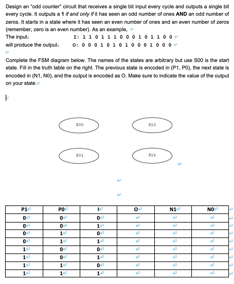 Solved Design an "odd counter" circuit that receives a | Chegg.com