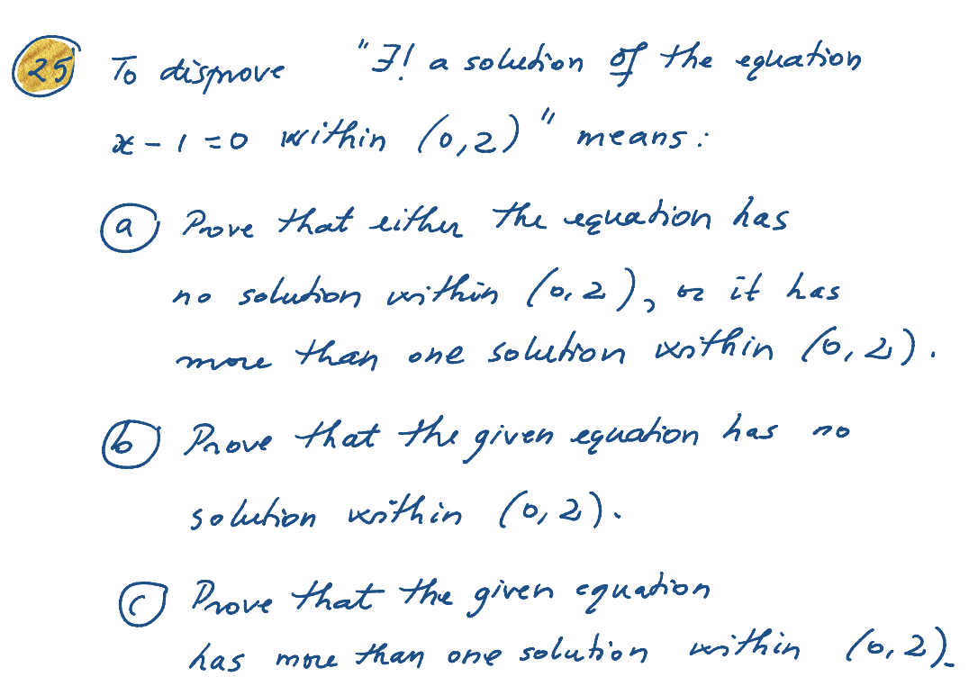 Solved a 62 25 To disprove "Il a solution of the equation | Chegg.com