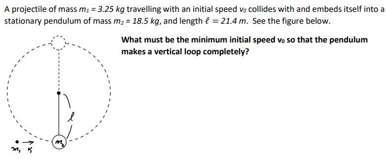 Solved A projectile of mass m1=3.25 kg travelling with an | Chegg.com