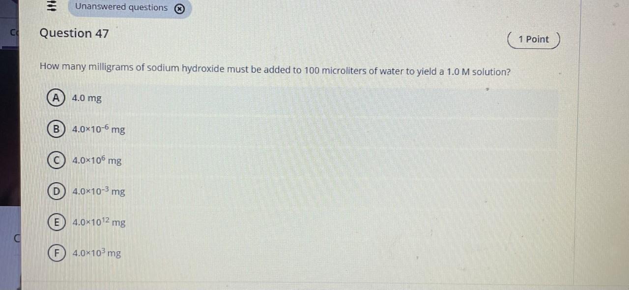 Solved How many milligrams of sodium hydroxide must be added | Chegg.com
