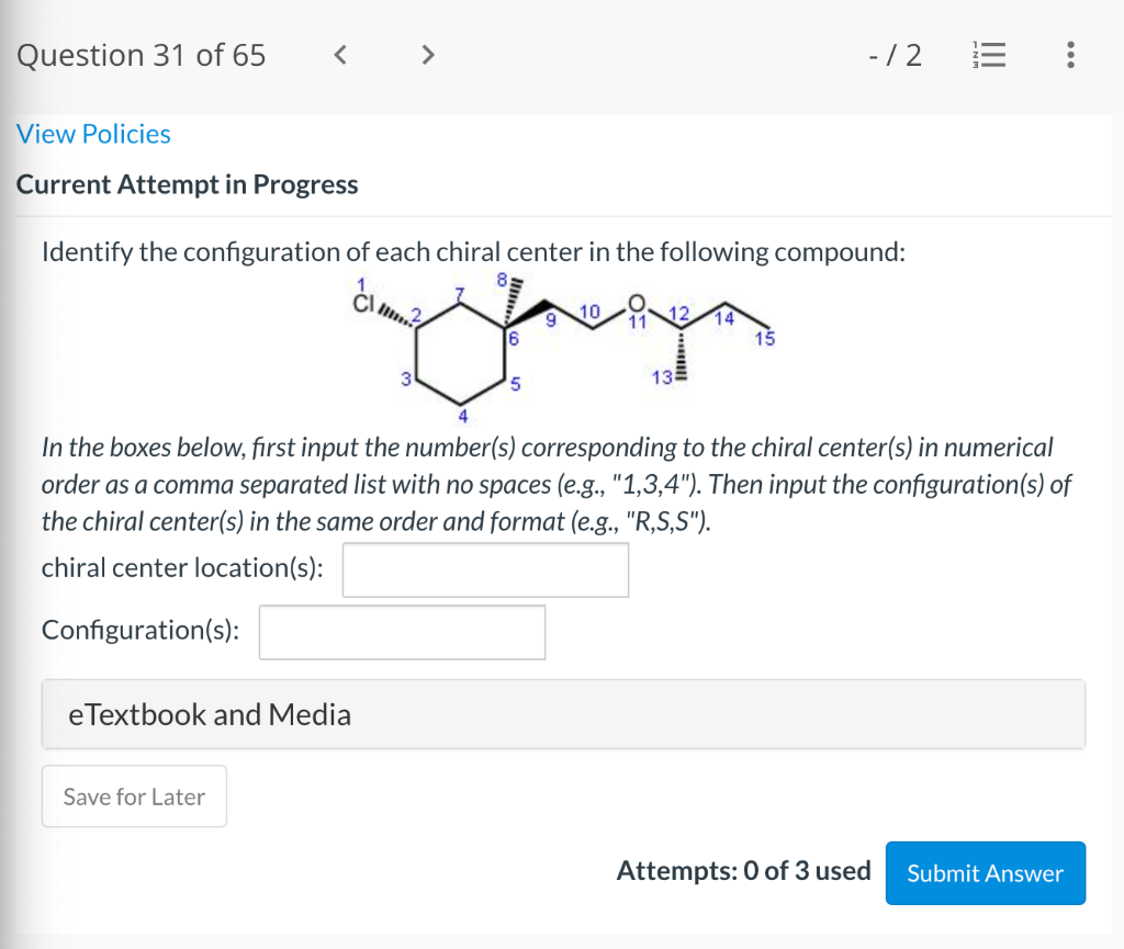 Solved Identify the configuration of each chiral center in | Chegg.com