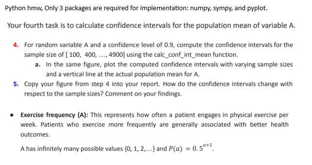 Solved Python hmw, Only 3 packages are required for | Chegg.com