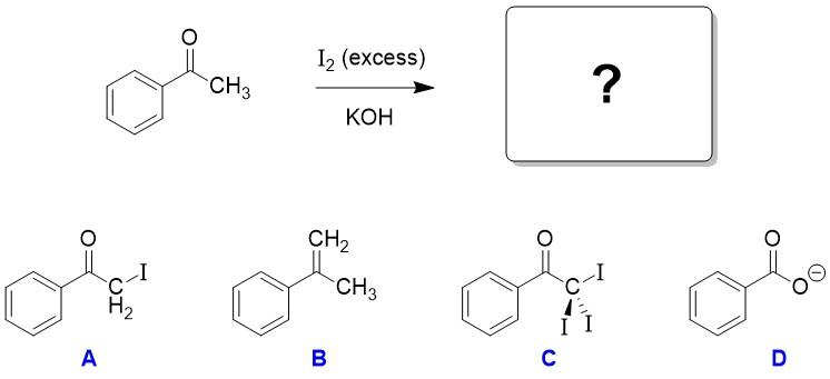 Solved 12 (excess) CH3 ? KOH CH2 ΙΩ CH3 A B с D | Chegg.com