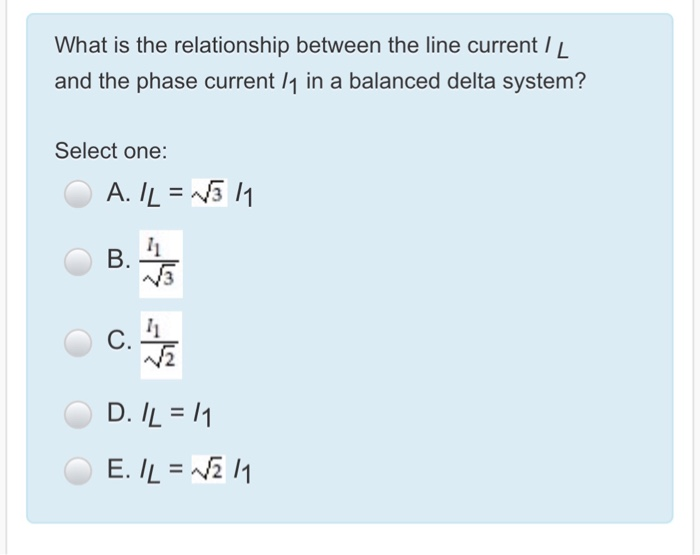 Solved What is the relationship between the line current IL | Chegg.com