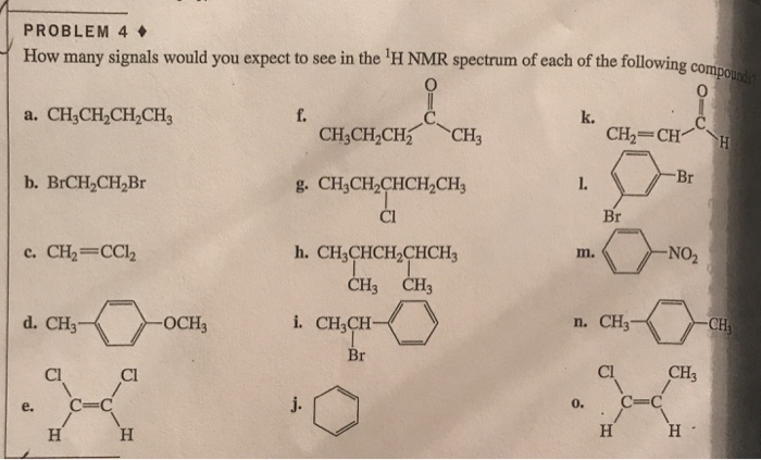 Solved PROBLEM 4 How many signals would you expect to see | Chegg.com