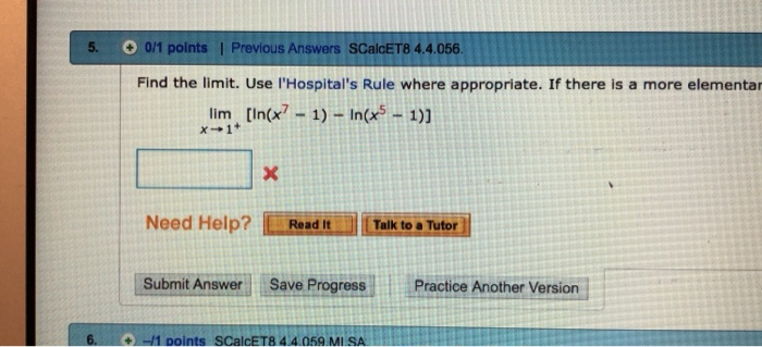 Solved 5. 0/1 points | Previous Answers SCalcET8 4.4.056 | Chegg.com Solved 5. 0/1 points | Previous Answers SCalcET8 4.4.056 | Chegg.com