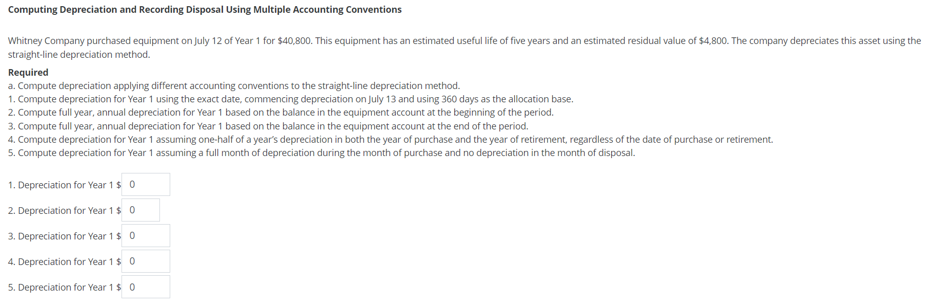 Solved Computing Depreciation and Recording Disposal Using | Chegg.com