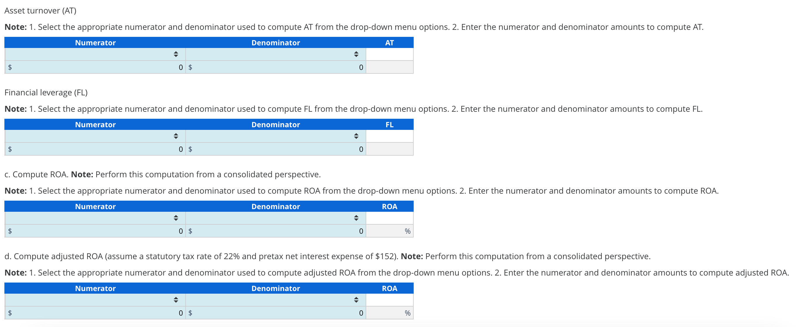 Solved Compute Measures for DuPont Disaggregation Analysis | Chegg.com