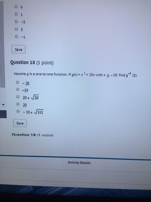 Solved Assume g is a one-to-one function. If g(x) = x^2 + | Chegg.com