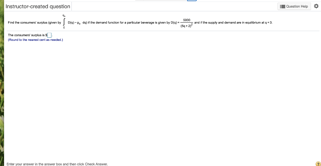 Solved Instructor-created question 13 Question Help 5000 | Chegg.com