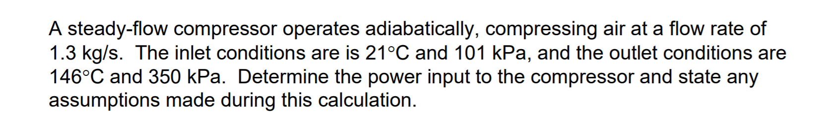 Solved A steady-flow compressor operates adiabatically, | Chegg.com