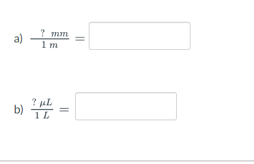 Solved 1m?mm= 1L?μL= | Chegg.com