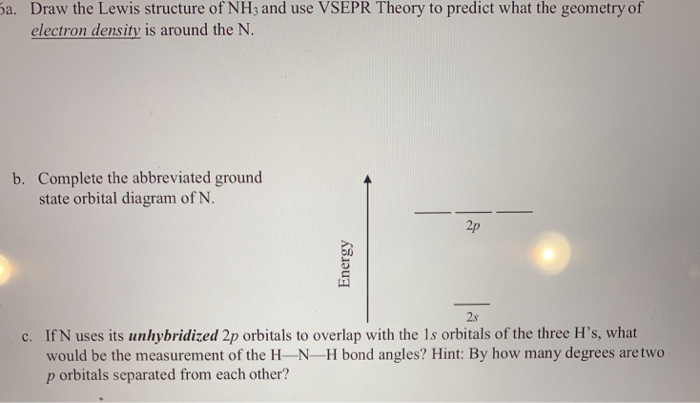 Solved Draw the Lewis structure of NH; and use VSEPR Theory | Chegg.com
