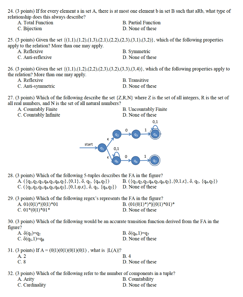 Solved can anyone do 24 ,25 ,26 ,27 ,28 ,29 ,31 ,32 ( if not | Chegg.com