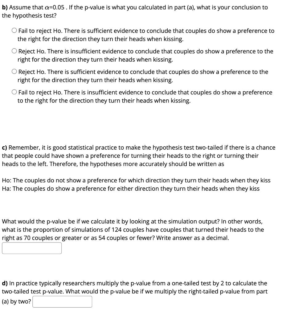 Find p-value using a simulation. A study published in | Chegg.com