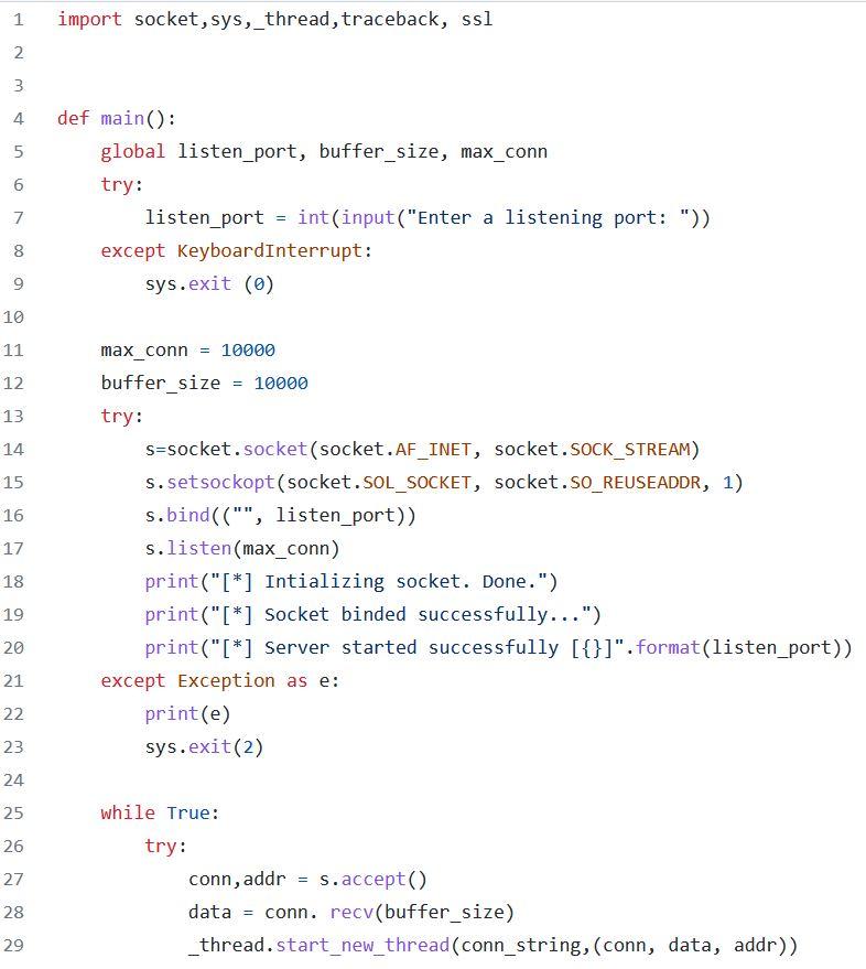 Below is python code which acts as a multi threaded | Chegg.com