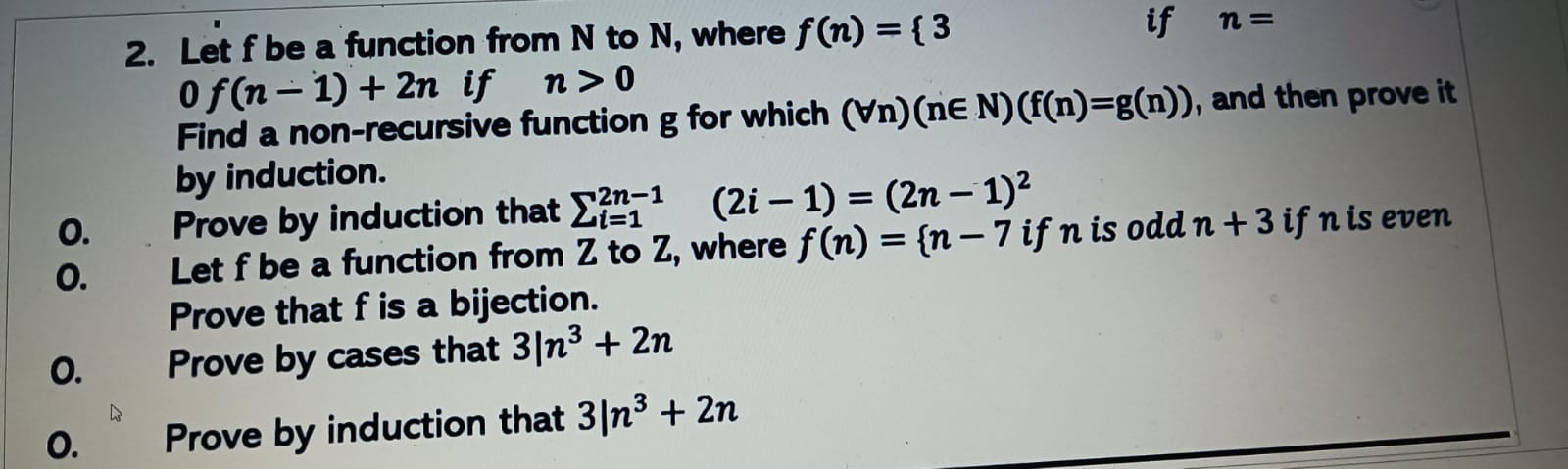 Solved Let f be a function from N to N, where if | Chegg.com