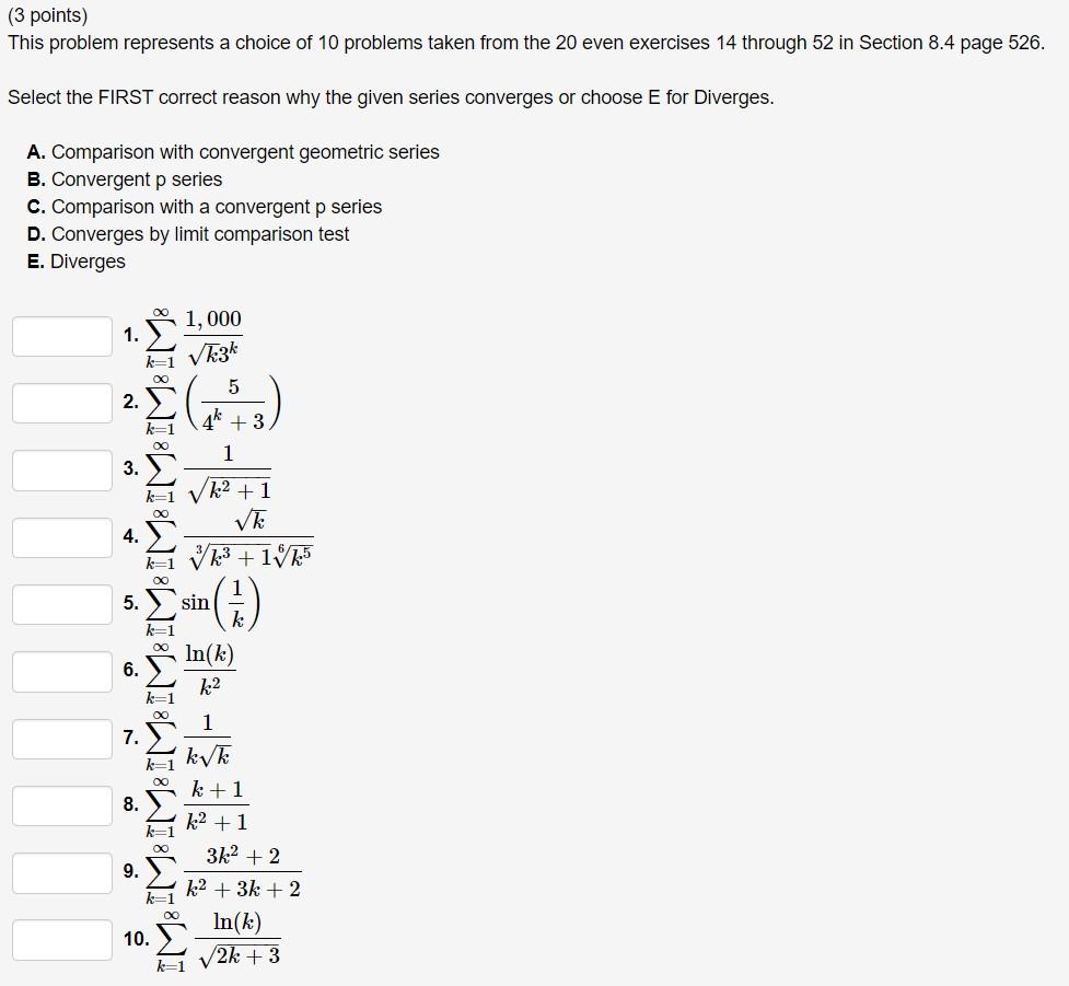 (3 points) This problem represents a choice of 10 | Chegg.com