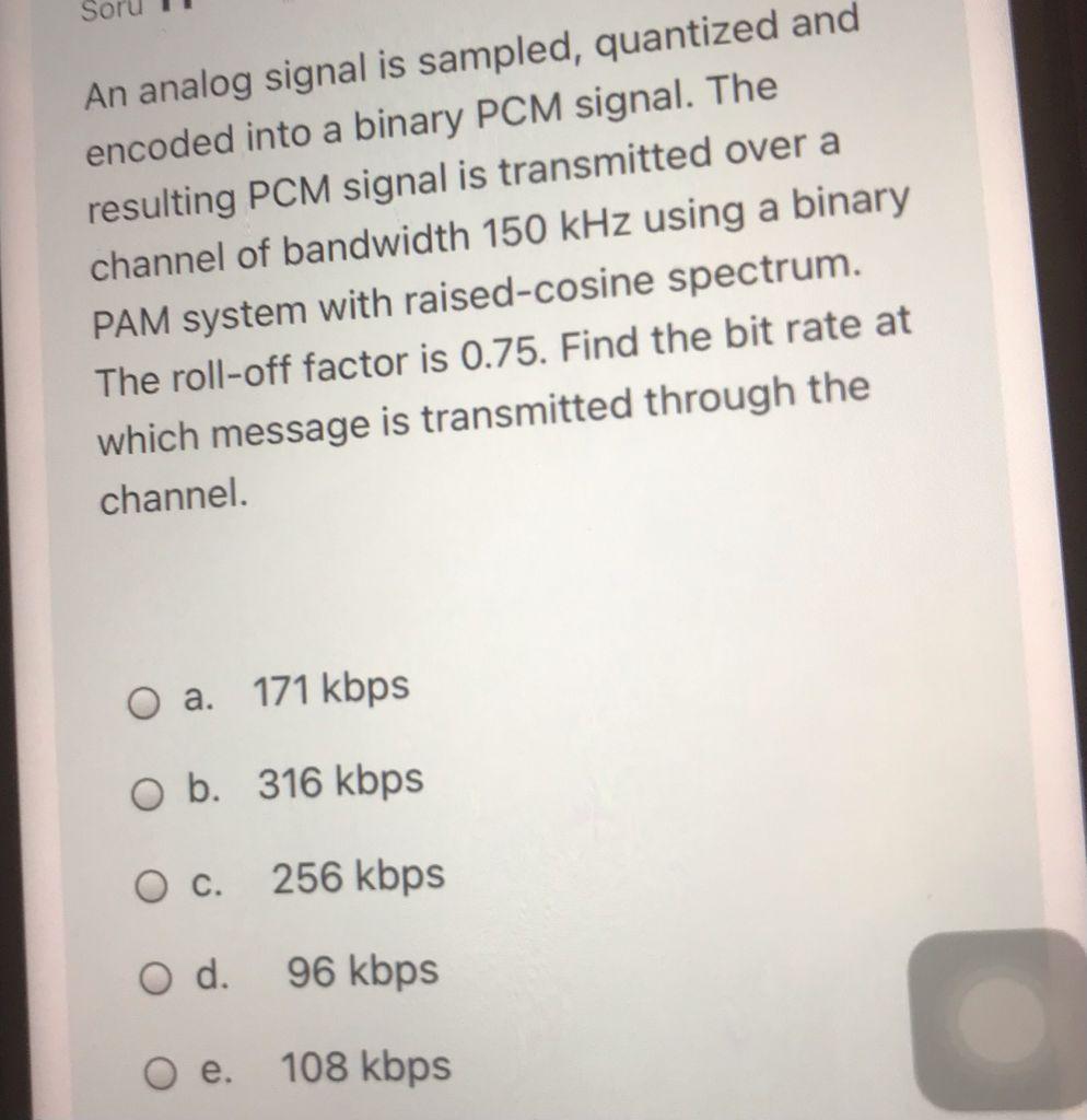 Solved An Analog Signal Is Sampled Quantized And Encoded 