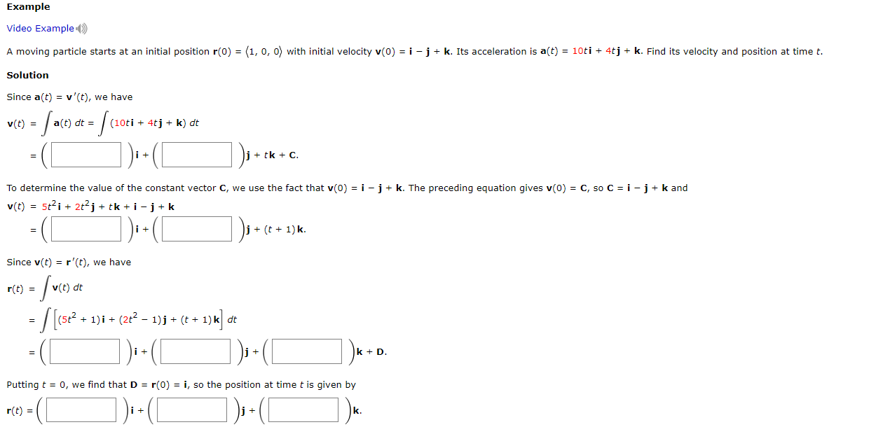 Solved A moving particle starts at an initial position | Chegg.com