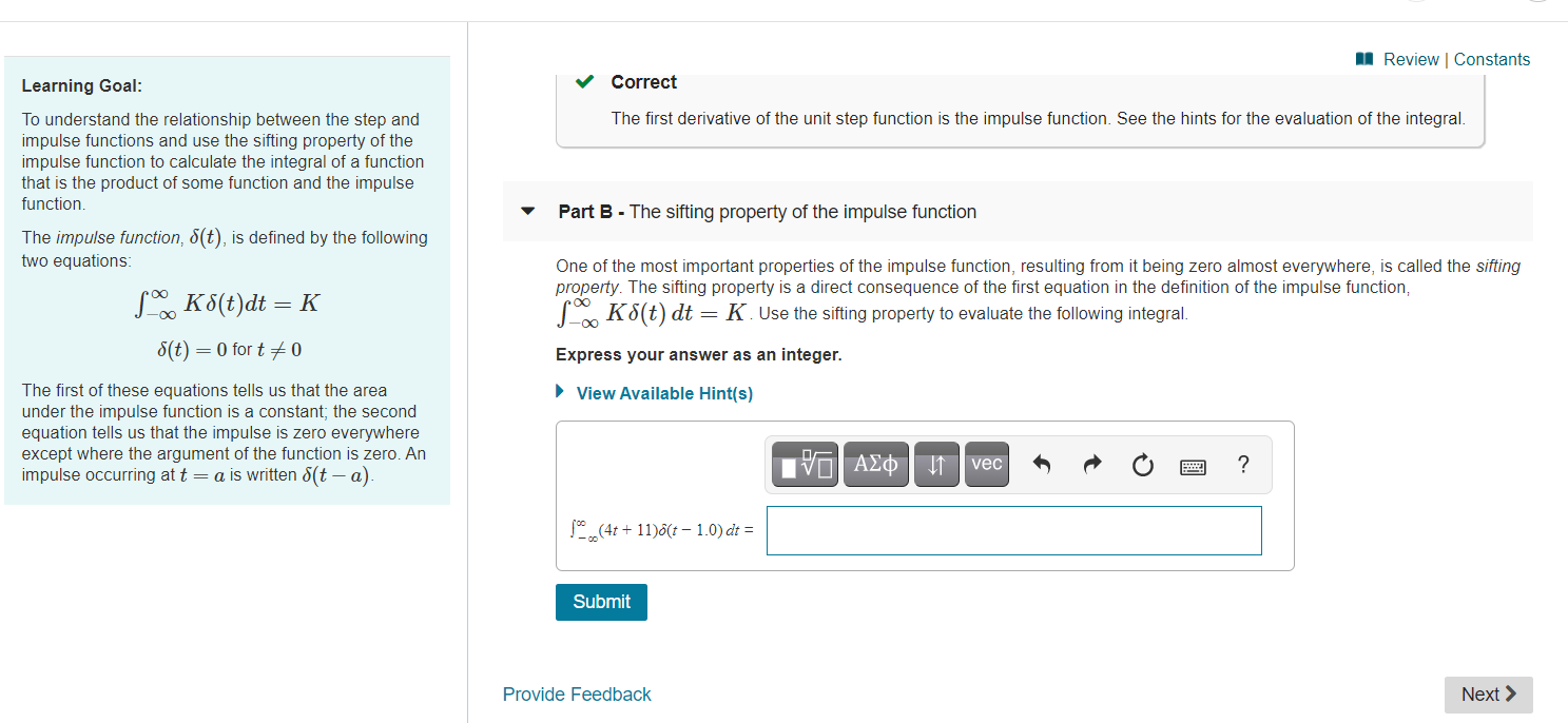 Solved M Review Constants Correct The first derivative of | Chegg.com
