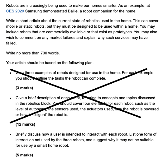 Solved Robots are increasingly being used to make our homes | Chegg.com