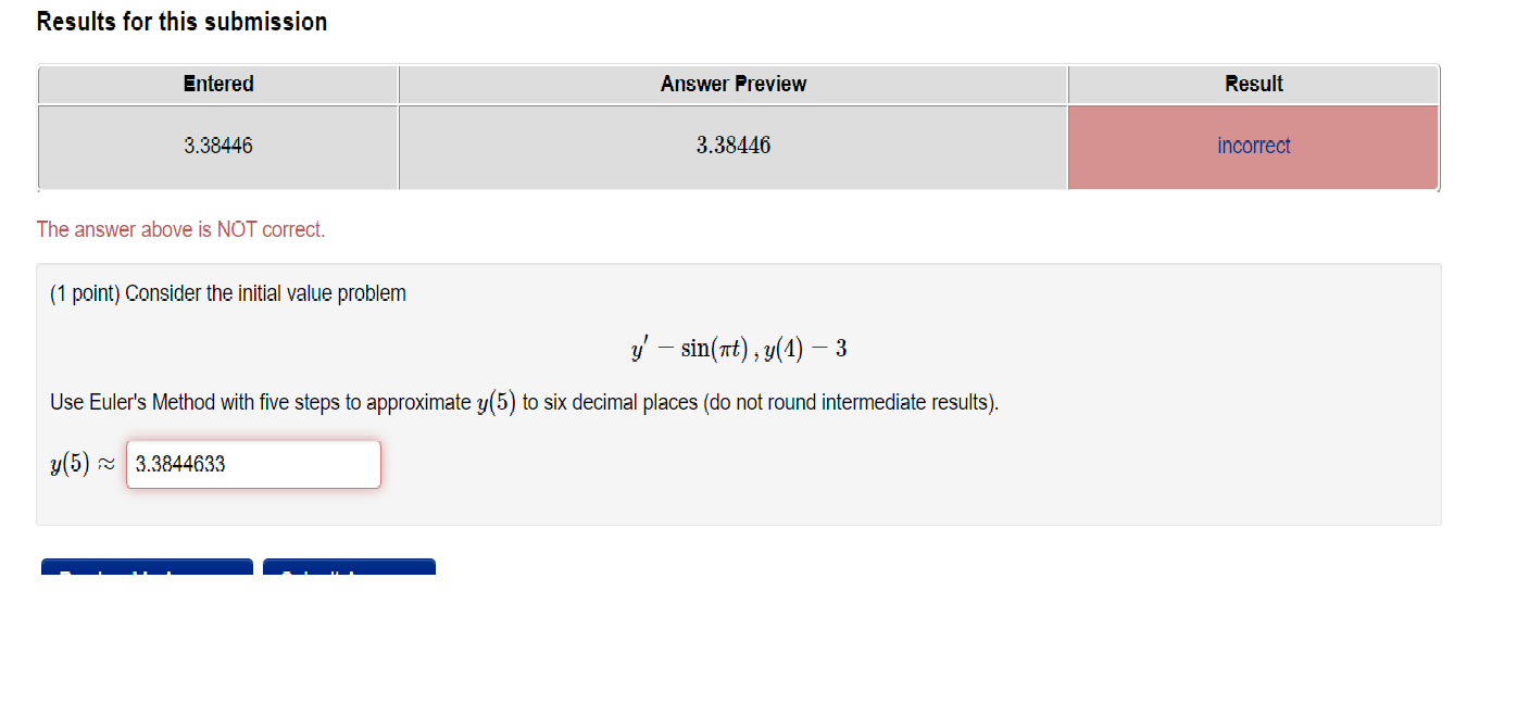 Solved (1 point) Consider the initial value | Chegg.com