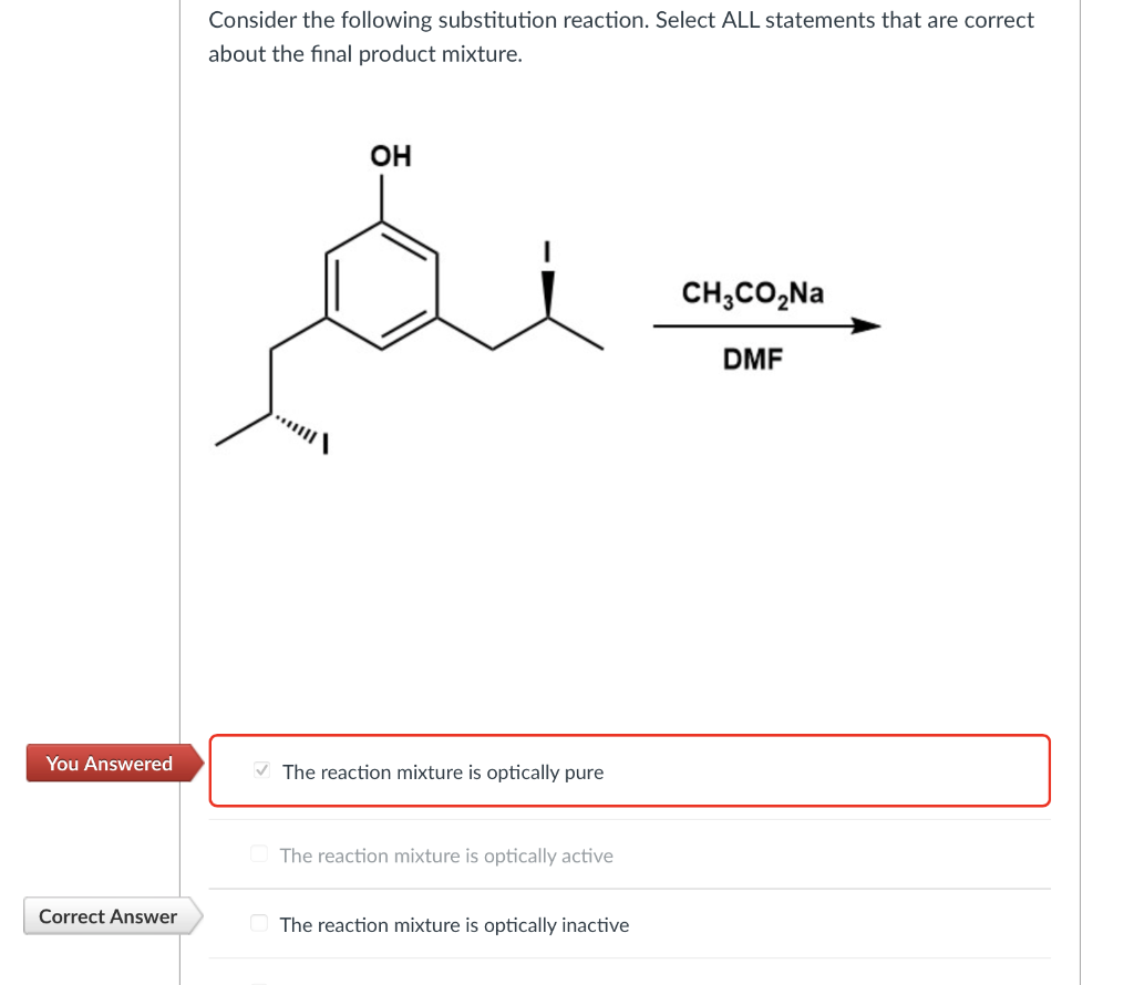 Solved Consider the following substitution reaction. Select | Chegg.com