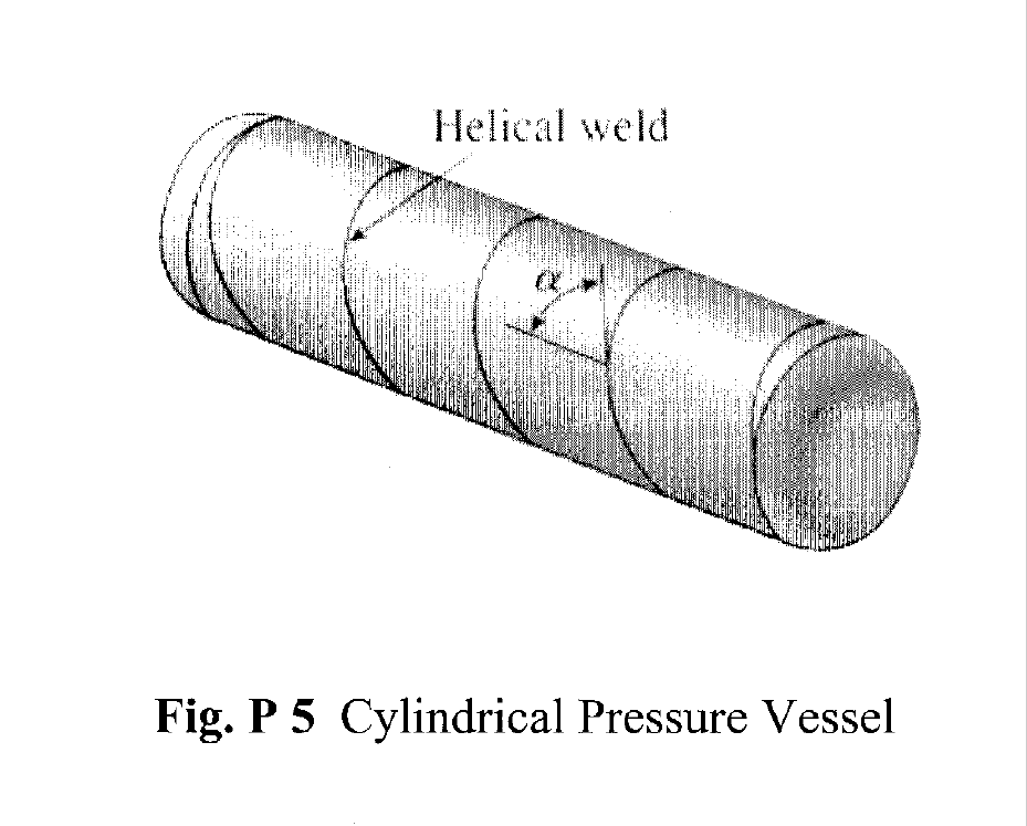 A cylindrical pressure vessel shown in Fig. P5, is | Chegg.com