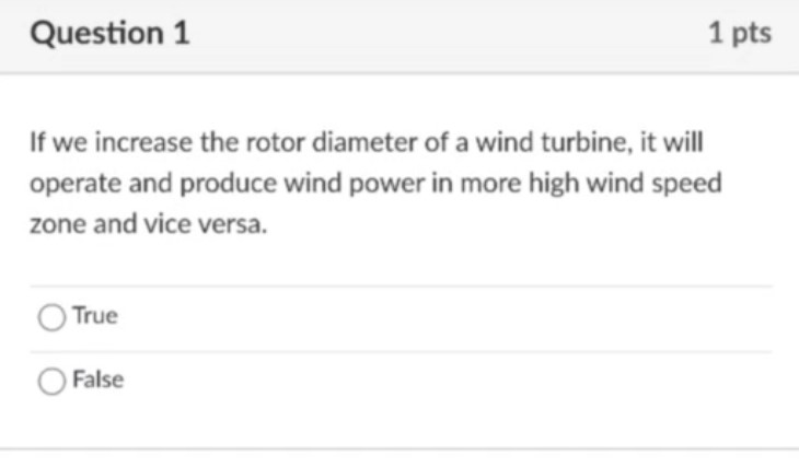 Solved If we increase the rotor diameter of a wind turbine, | Chegg.com