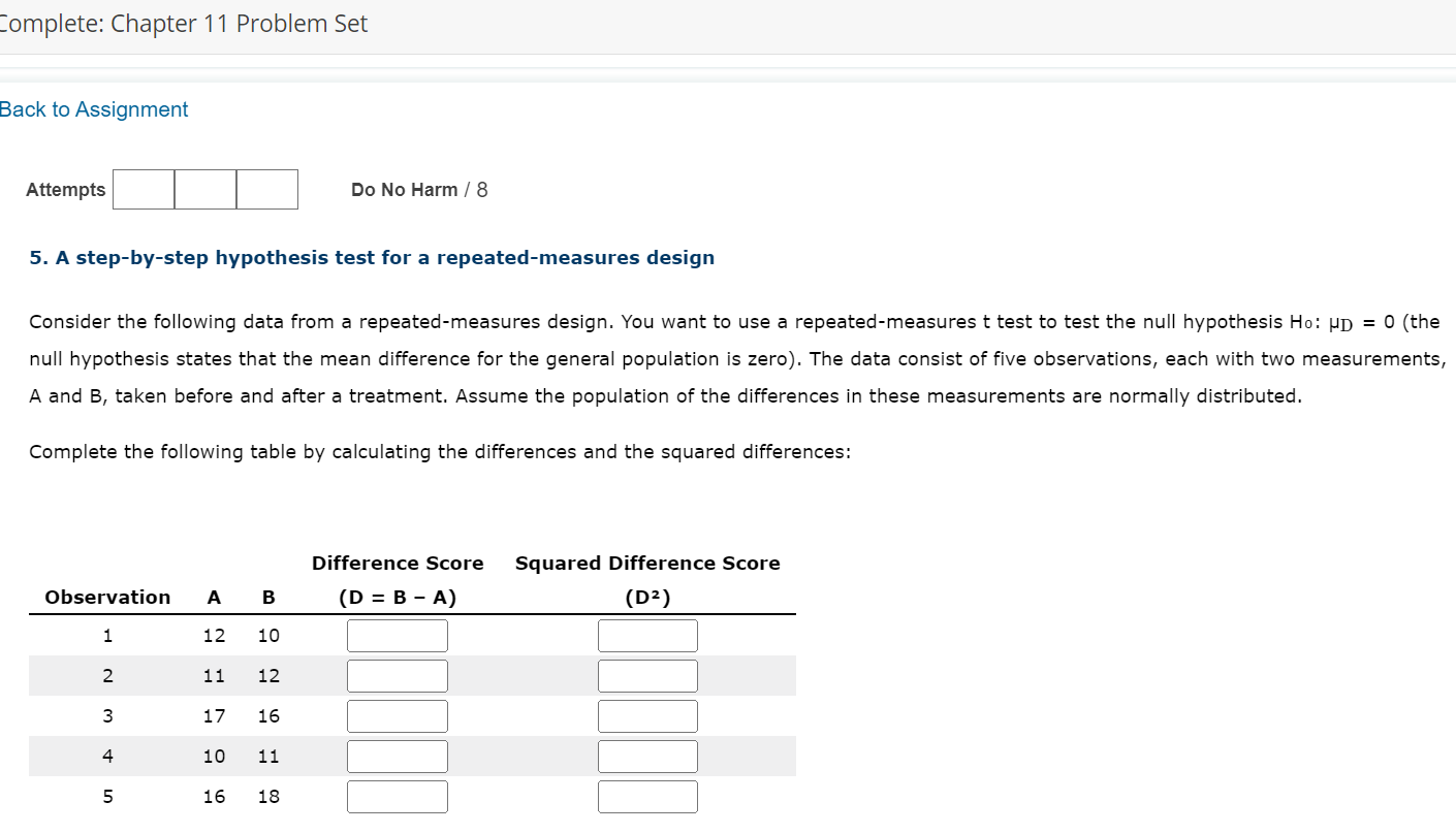 Solved Complete: Chapter 11 Problem Set Back to Assignment | Chegg.com