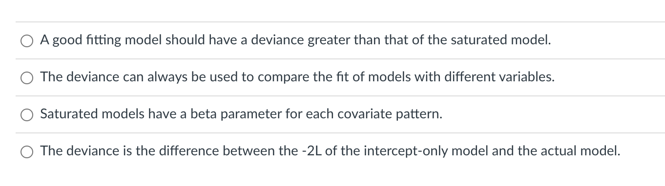Solved In regards to GLM model fitting, which of the | Chegg.com