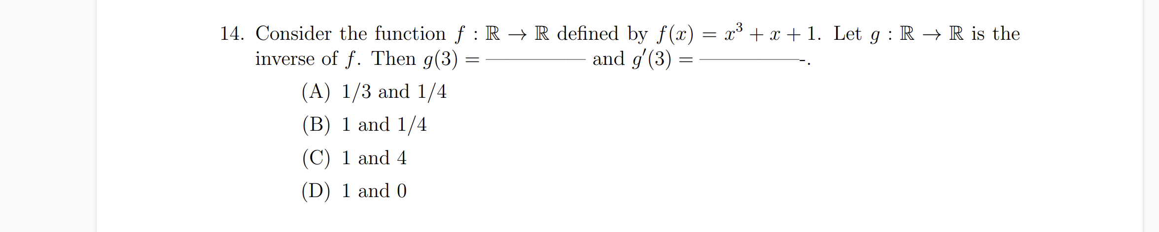 Solved Consider The Function F R→r ﻿defined By F X X3 X 1