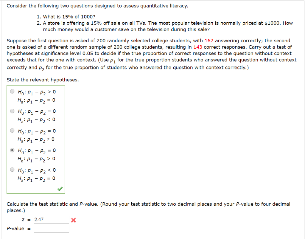 Solved Consider The Following Two Questions Designed To Chegg