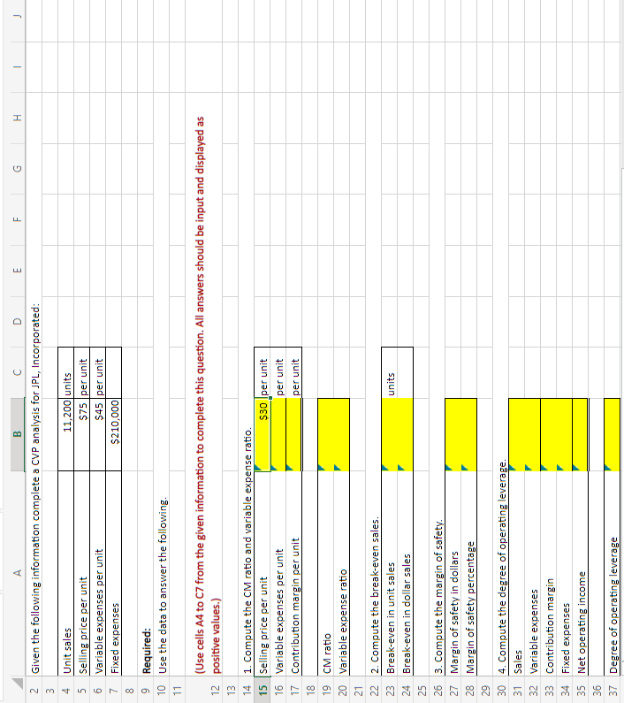 Solved 2 Given the following information complete a CVP | Chegg.com