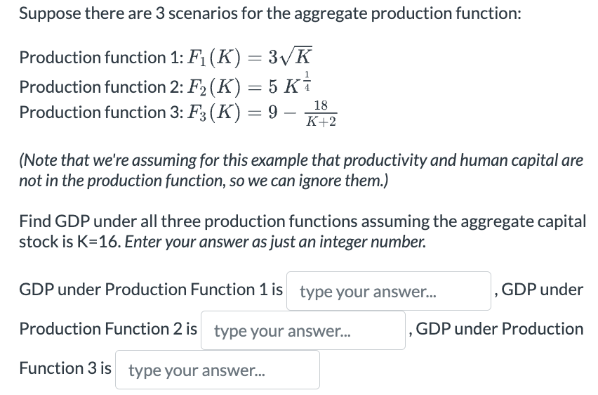 Solved Suppose there are 3 scenarios for the aggregate | Chegg.com