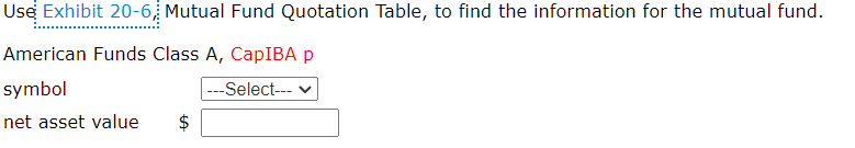 Solved Use Mutual Fund Quotation Table, to find the | Chegg.com