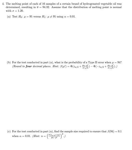 Solved Please show ALL WORK step by step and DO NOT use R or | Chegg.com