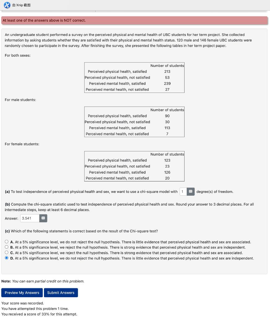 Solved 由 Xnip 茷图 At least one of the answers above is NOT | Chegg.com