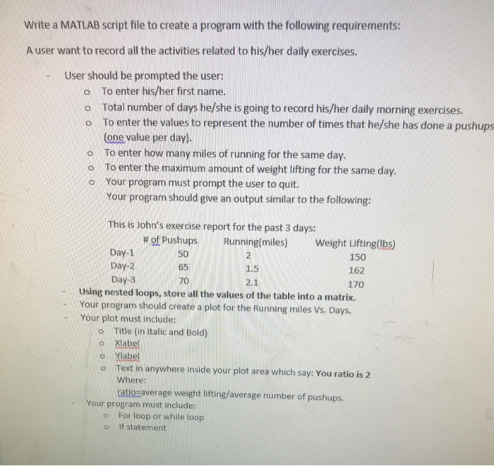 Solved Write A Matlab Script File To Create A Program With 2958