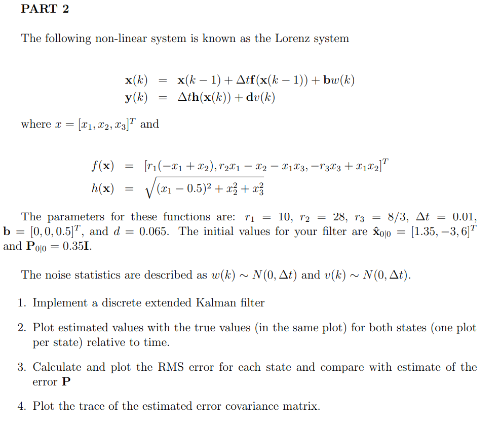 Solved The following non-linear system is known as the | Chegg.com