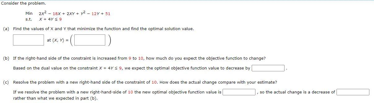 Solved Consider the problem. Min s.t. | Chegg.com