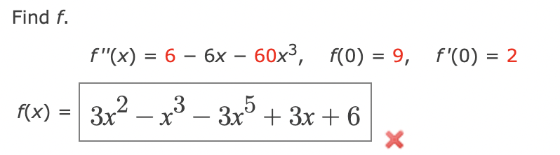 Solved Find f. | Chegg.com