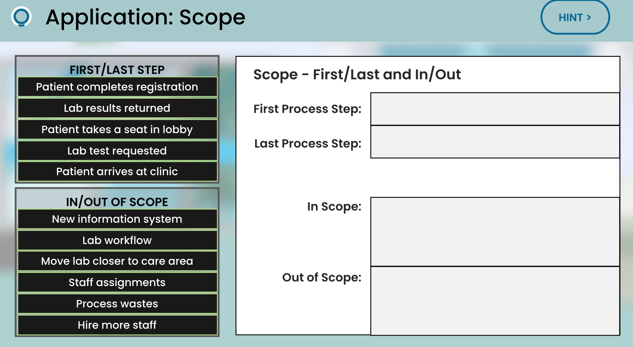 Solved Scope - ﻿First/Last and In/OutFirst Process Step:Last | Chegg.com