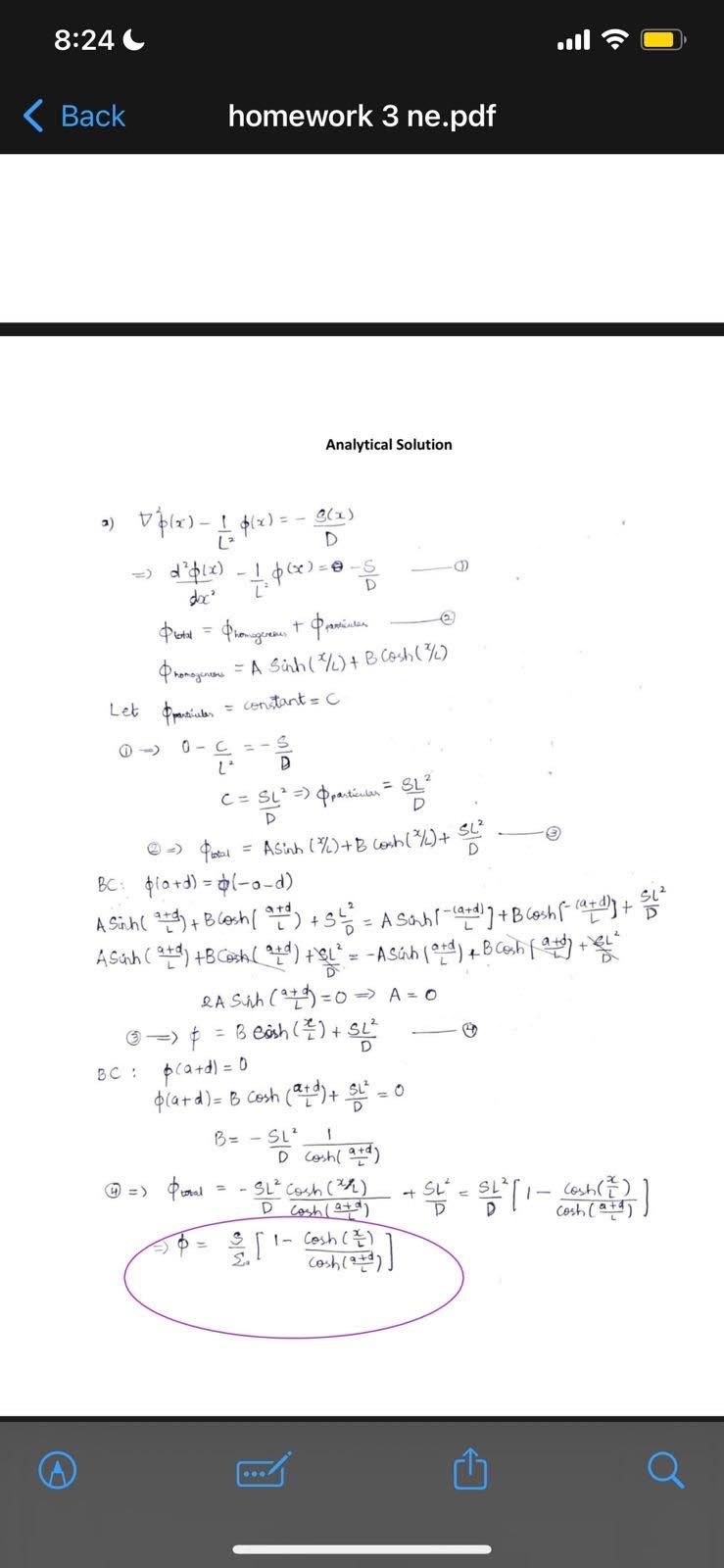 a) ∇2ϕ(x)−L21ϕ(x)=−Dg(x)⇒dx2d2ϕ(x)−L21ϕ(x)=θ−DSϕbotal | Chegg.com