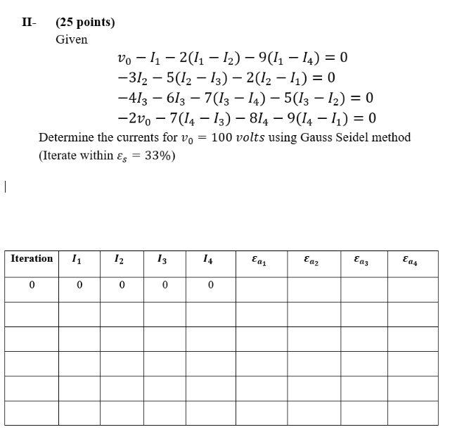 Solved II- (25 points) Given | Chegg.com