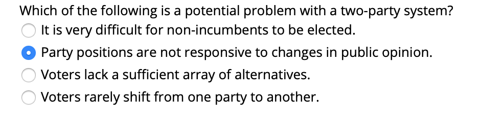 Solved Which of the following is a potential problem with a | Chegg.com